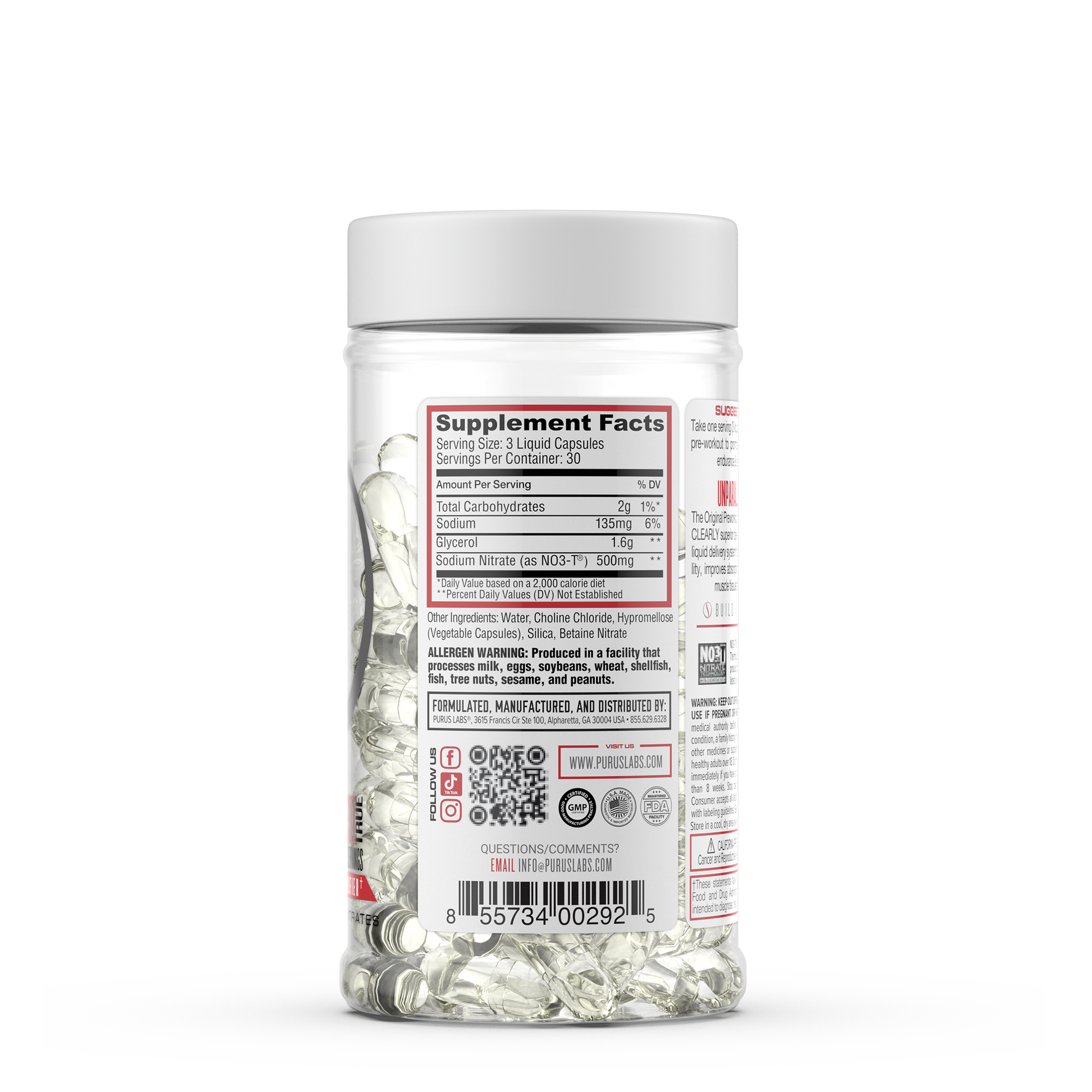 Purus Labs Purus Labs® NOXygen Liquid Capsules - Pre-Workout